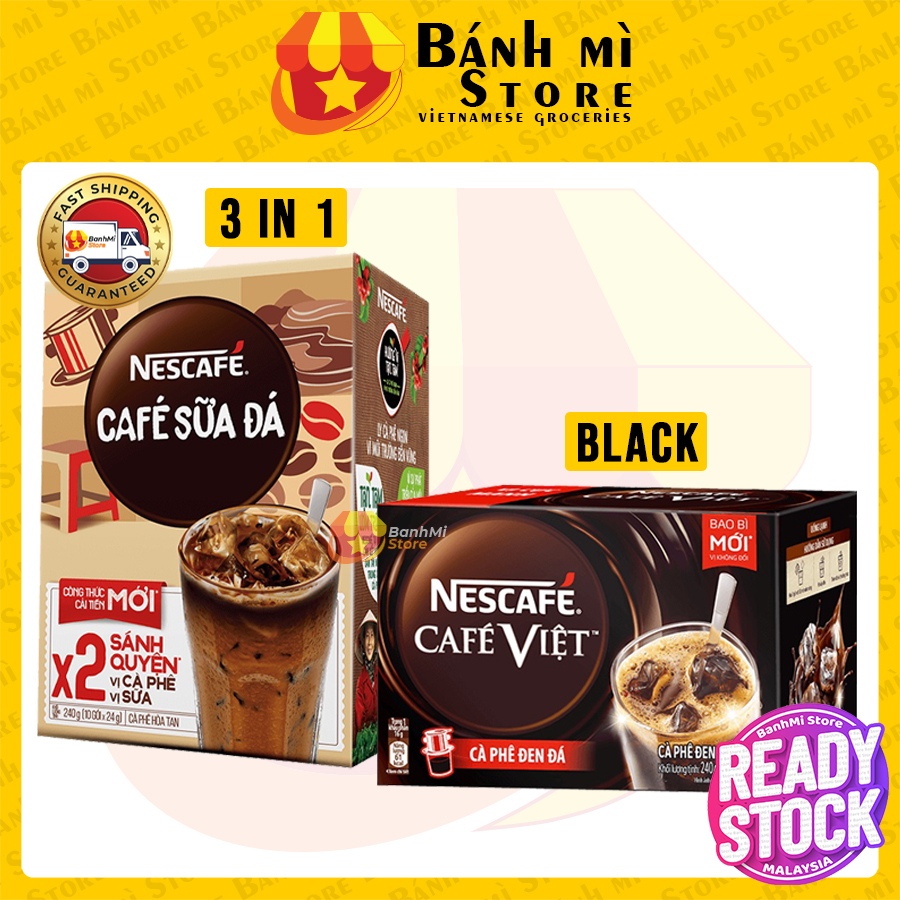NESCAFE SUA DA CAFE / DEN DA | VIETNAM NESCAFE 3 IN 1 (10 PACK x 24G ...