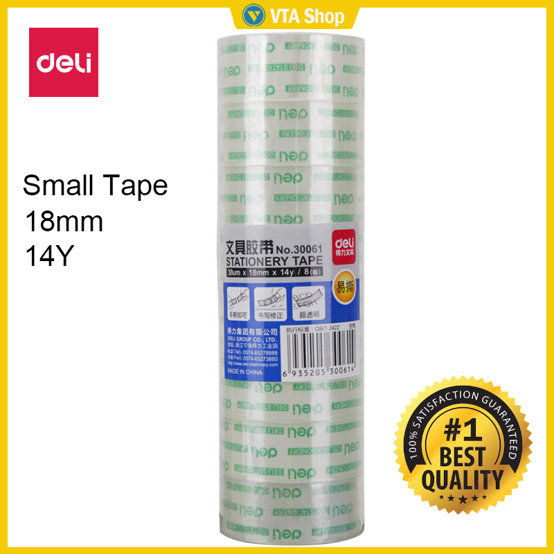 Deli 30061 stationery tape 18mm*14y*38um transparent small tape 30065 ...