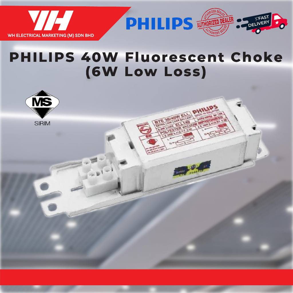 PHILIPS 40W Flourescent Choke (6W Low Loss) | Shopee Singapore