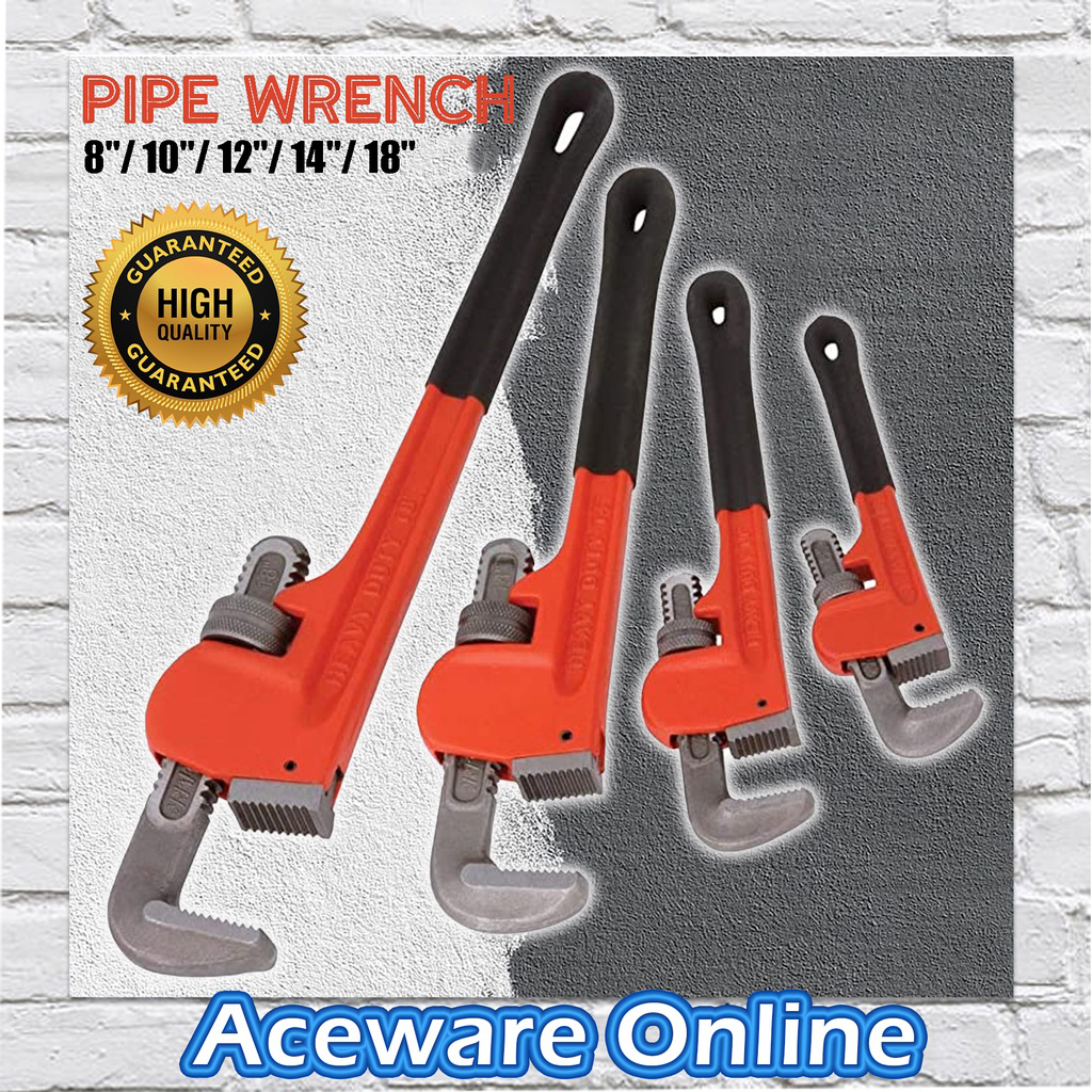 PIPE WRENCH Heavy Duty Type Pipe Wrench Adjustable Plumbing Pliers ...