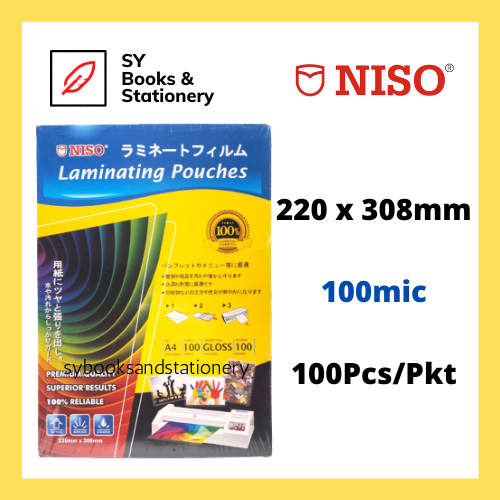 NISO A4 Laminating Film / Laminate Film / Plastik Laminate A4 100 ...