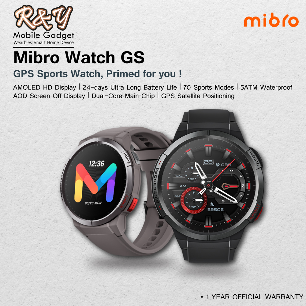 Mibro GS Smartwatch GPS 1.43" AMOLED Display 24 Days Battery 70 Sport ...