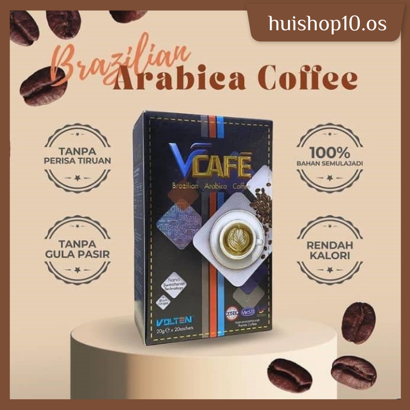 Volten Vcafe Brazilian Arabica Coffee / Kopi Arabica Vcafe (20 sachets ...