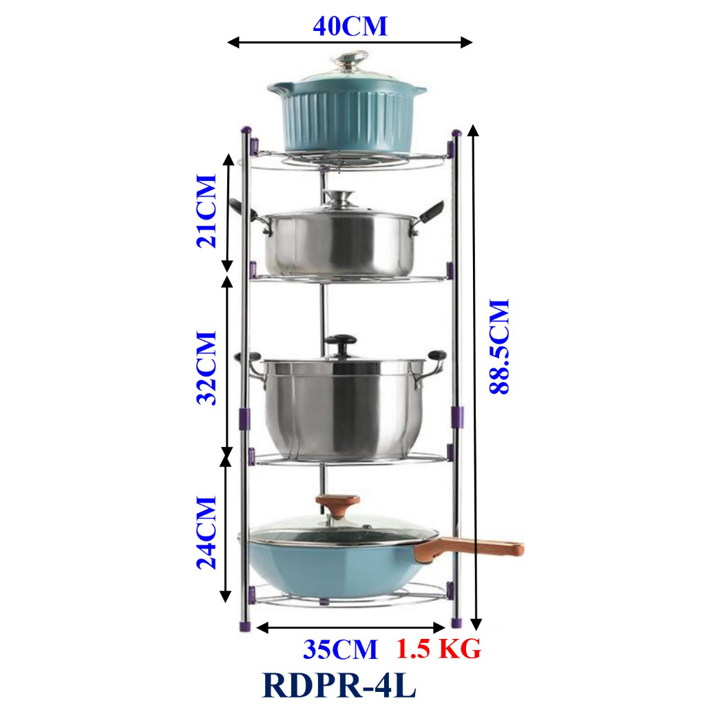 Round pot rack cooking pot rack Kitchen rack Wok rack Organiser rack ...