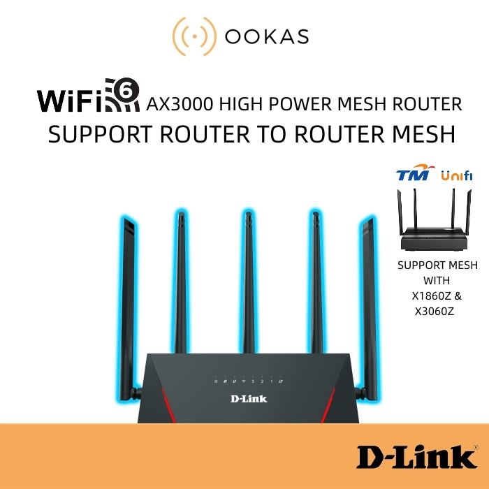 D-Link DIR-X3000Z For TM UniFi DIR-X3060Z & DIR-X1860Z AX3000 Mesh ...