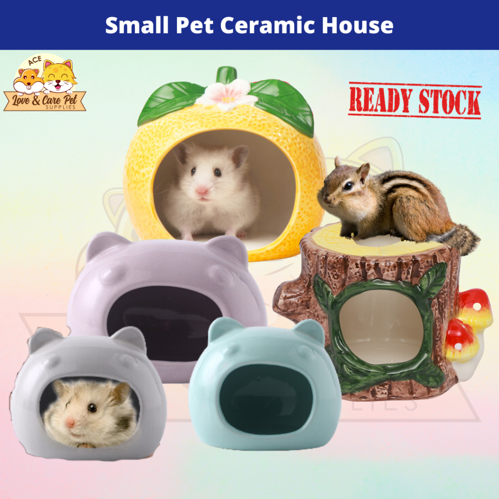 Cute Colorful Hideout Ceramic House for Hamster Small Pet / Rumah ...