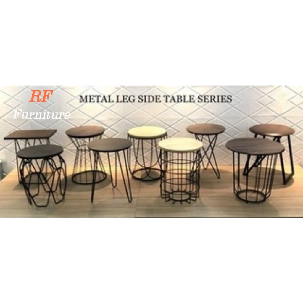 Meja/Side Table/ Metal Leg Side Table/ RF FURNITURE METAL SIDE TABLE ...