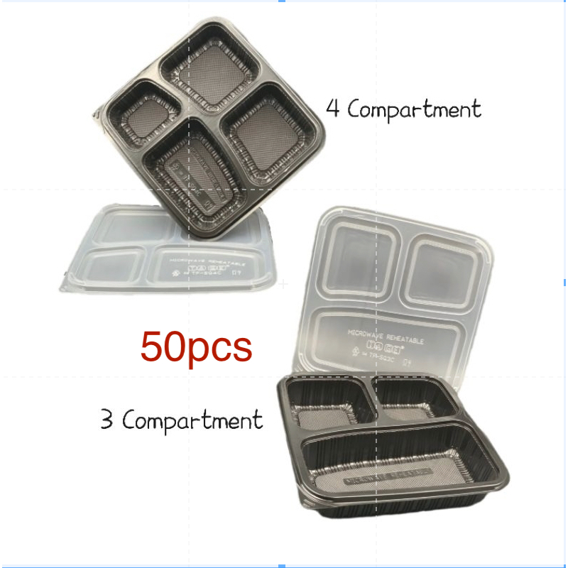 Stackable Bento Lunch Box Plastic Food Container Lid Meal Set Take Away ...