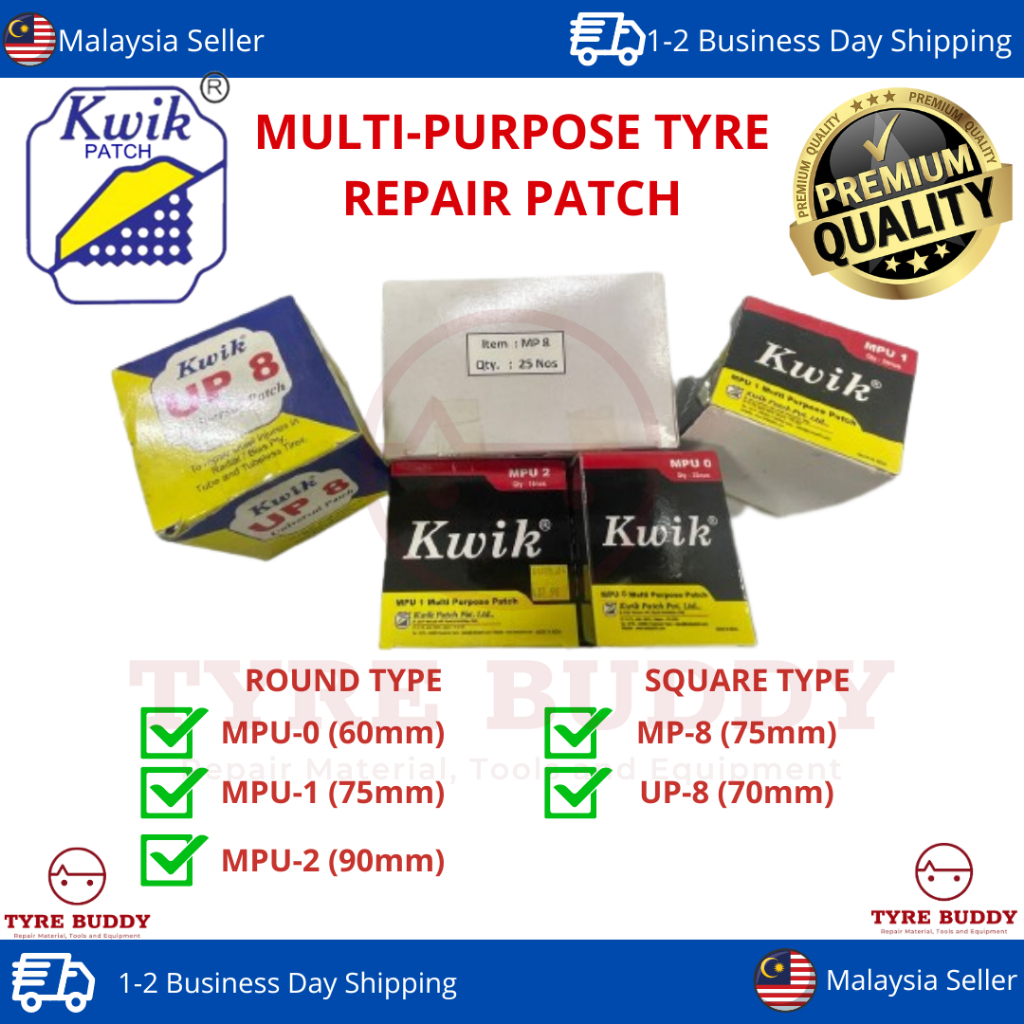 Multi Purpose Tyre Repair Patches; Car; Truck; Bus; Lorry; Heavy Duty ...