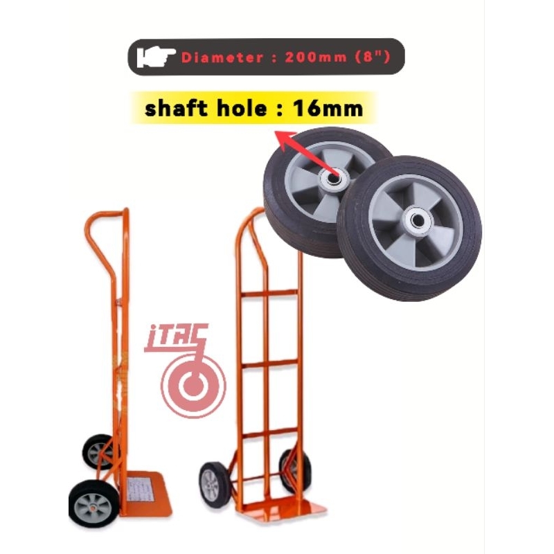 Solid Rubber Tyre trolley (200mm) | Shopee Singapore