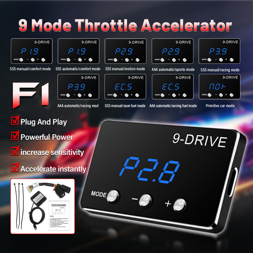 Latest Car Electronic Throttle Controller Accelerator Booster 9 Drive ...