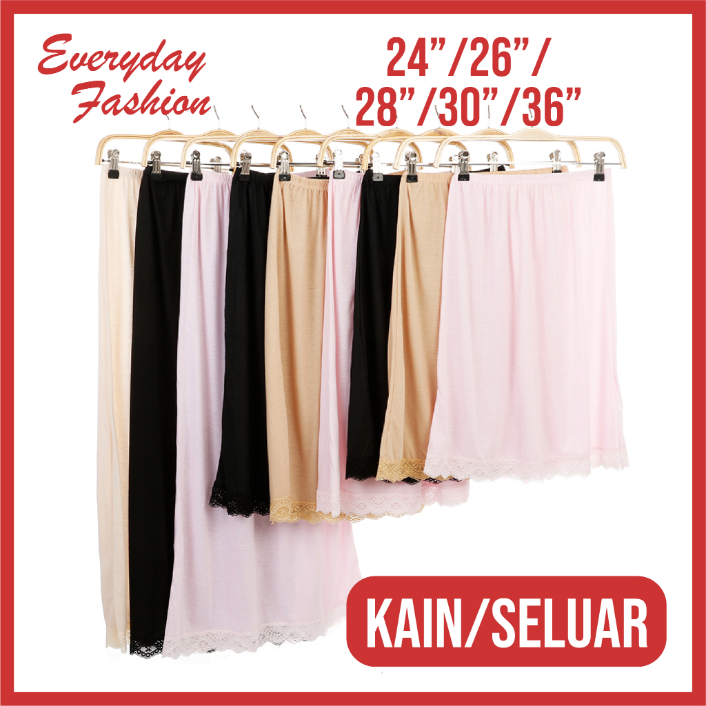 EF Kain Dalam Wanita Muslimah / Inner Skirt Kain Cotton Dalaman ...