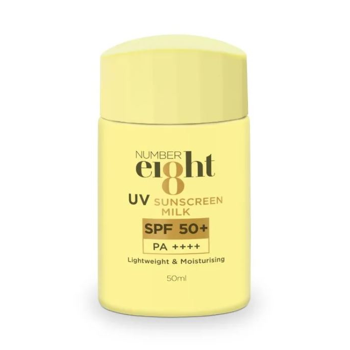 NUMBER EI8ht UV Sunscreen Milk SPF50+ 50ml Face & Body Broad Spectrum ...