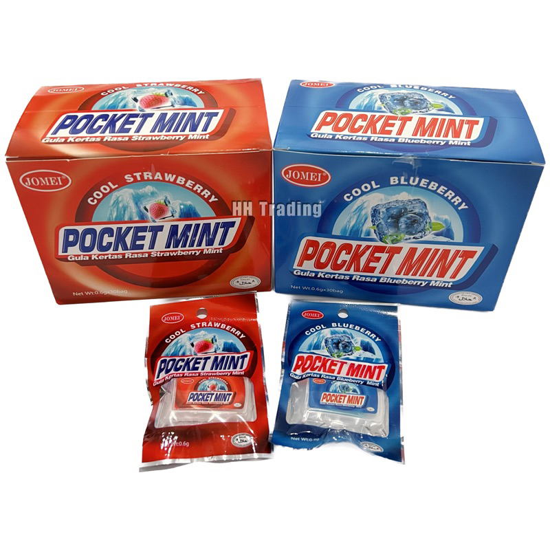 30pcs JOMEI POCKET MINT CANDY / GULA KERTAS 果味薄片糖 | Shopee Singapore