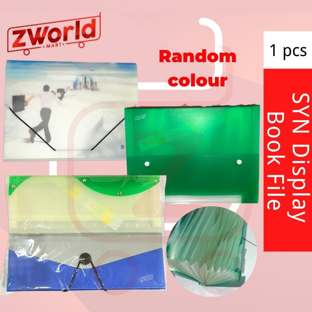 SYN Plastic Expanding Bag File Folder ( Random colour ) | Shopee Singapore