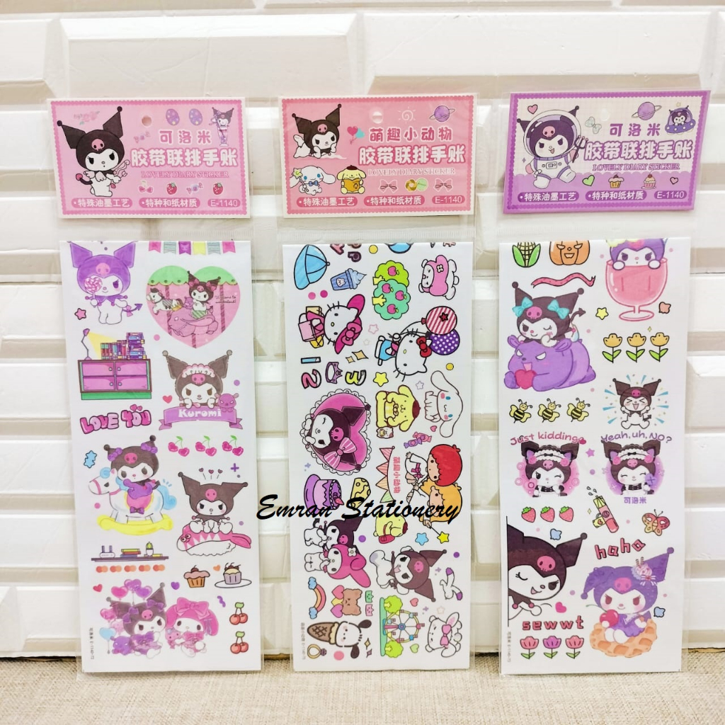 Sanrio Stickers Stiker Sanrio Kuromi Melody Hello Kitty Cinnamoroll ...