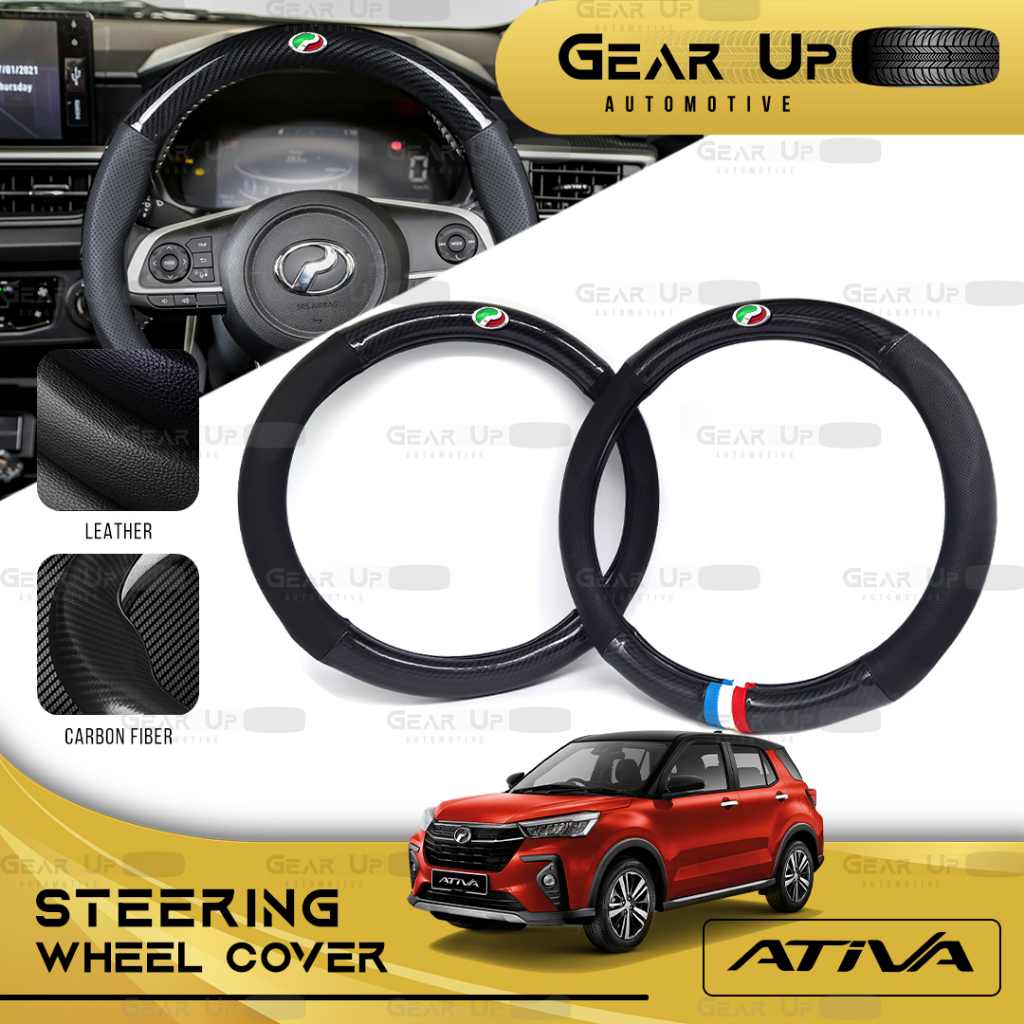 STEERING COVER Perodua ATIVA Carbon Fiber Accessories Bodykit Body Kit ...