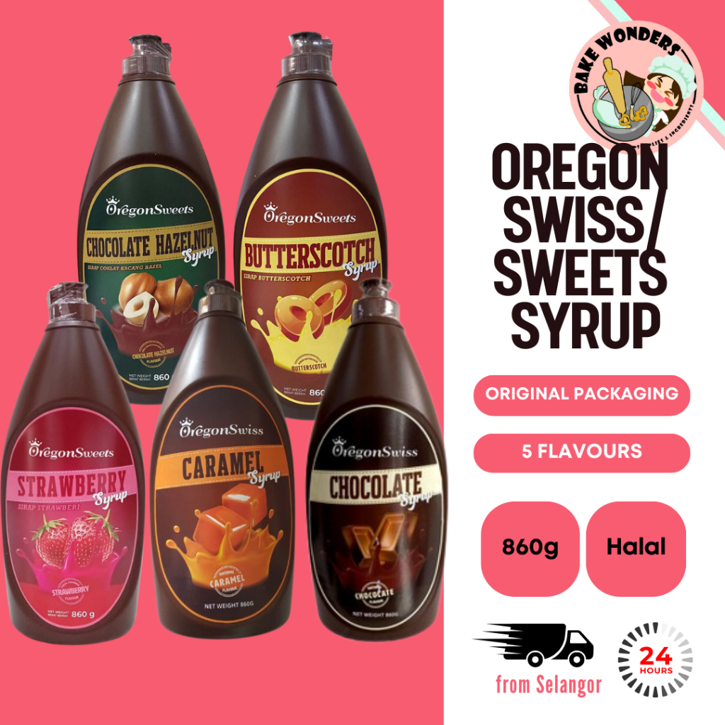 Oregon Swiss Caramel/Strawberry/ Oregon Sweets Chocolate Syrup ...