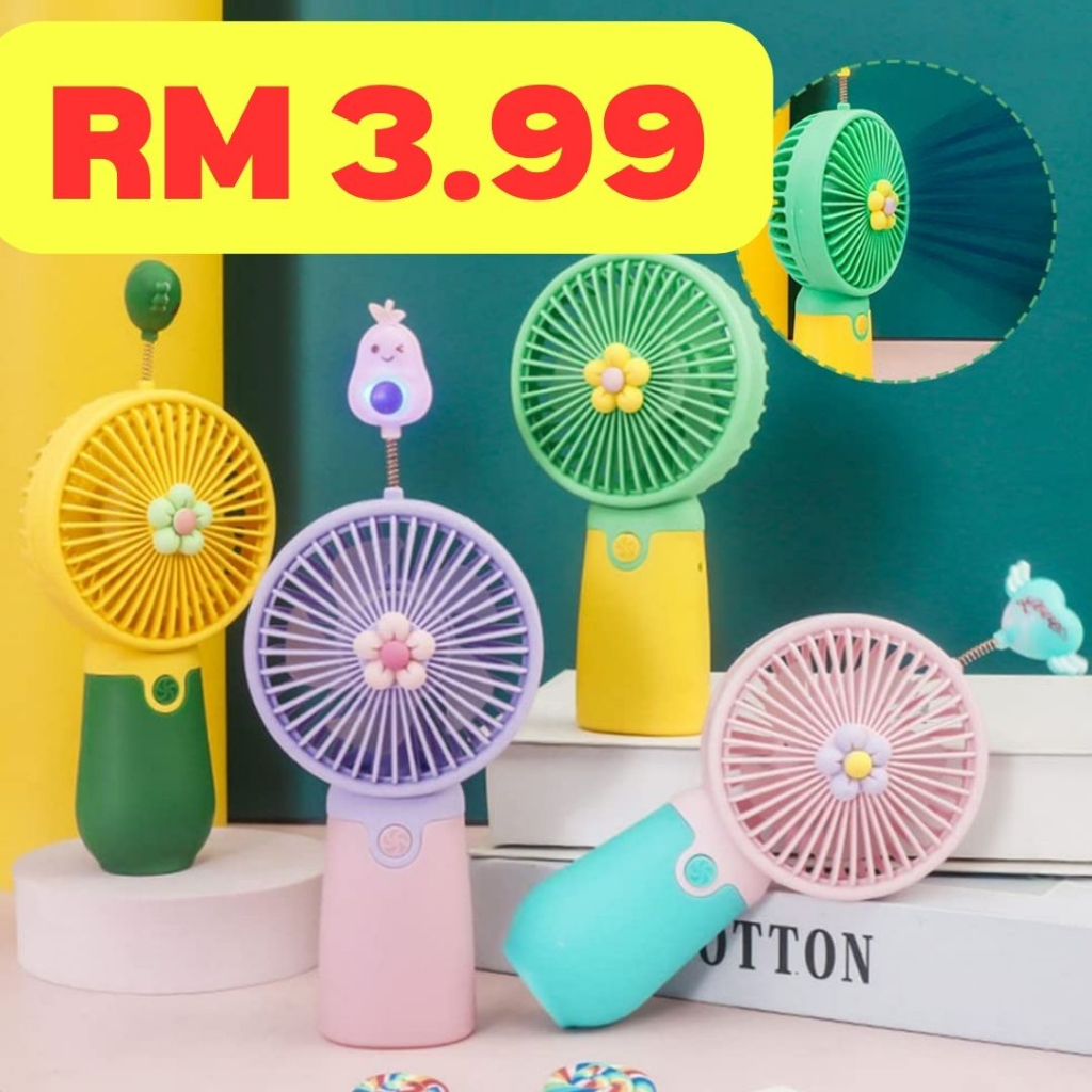 Portable Hand Table Mini Clip Fan USB Flower fan Charge Battery Desk ...
