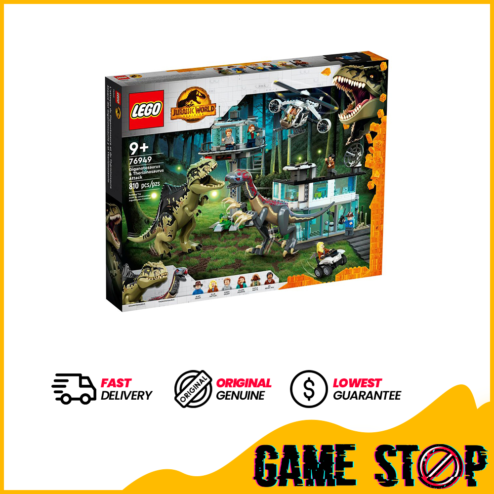 LEGO 76949 Jurassic World - Giganotosaurus & Therizinosaurus Attack ...