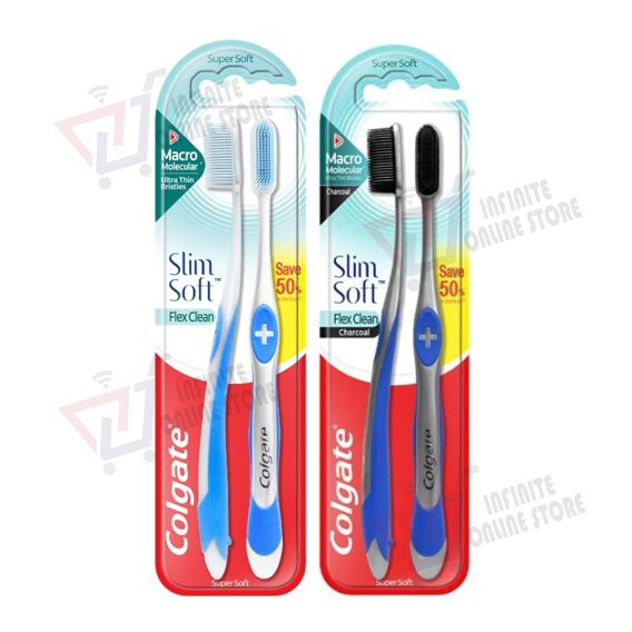 Colgate Slim Soft Flex Clean Toothbrush (Super Soft) (2s) (Basic ...