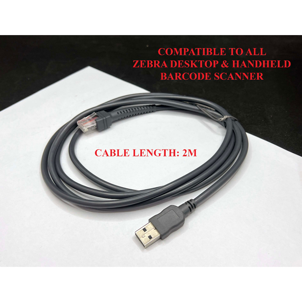 ZEBRA SYMBOL Barcode DESKTOP/HANDHELD SCANNER 1D/2D Universal Usb Cable ...