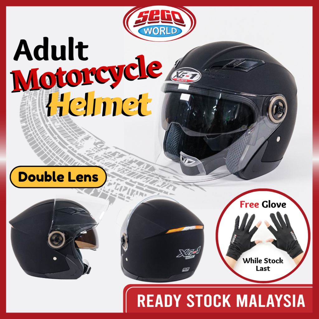 [Sego] Helmet Motosikal Topi Keledar Dewasa Motorcycle Helmet Double ...