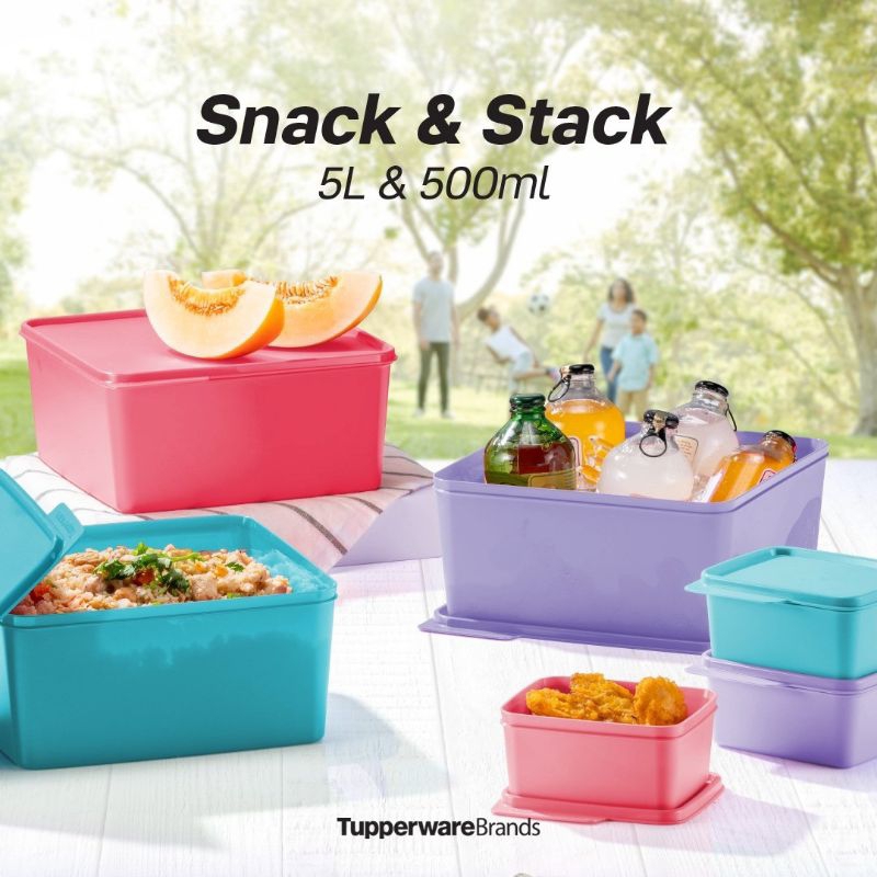 Tupperware Snack & Stack 5.0L / 500ml | Shopee Singapore