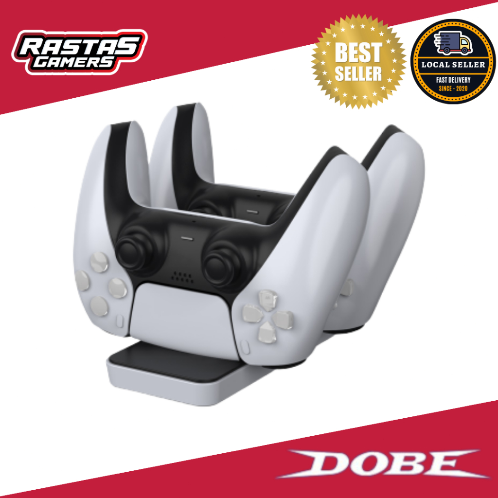 Dobe PS5 Dualsense Controller Dual Port Fast Charging Type C Dock ...