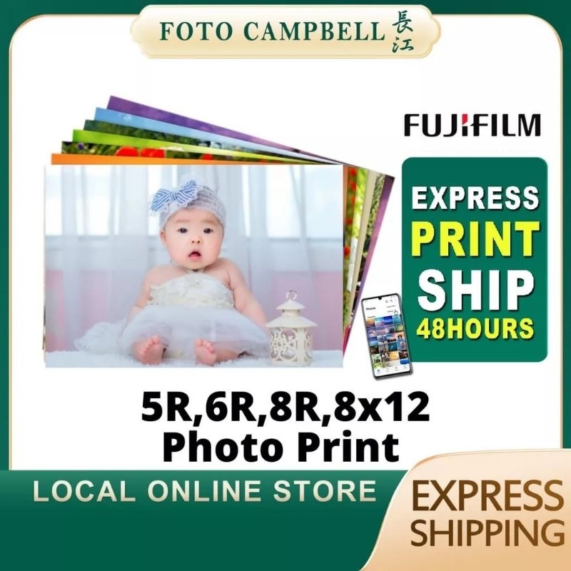 5R,6R,8R,8x12,A4 Photo Print Fujifilm Photo Paper waterproof minimum order 3pcs | Shopee Singapore