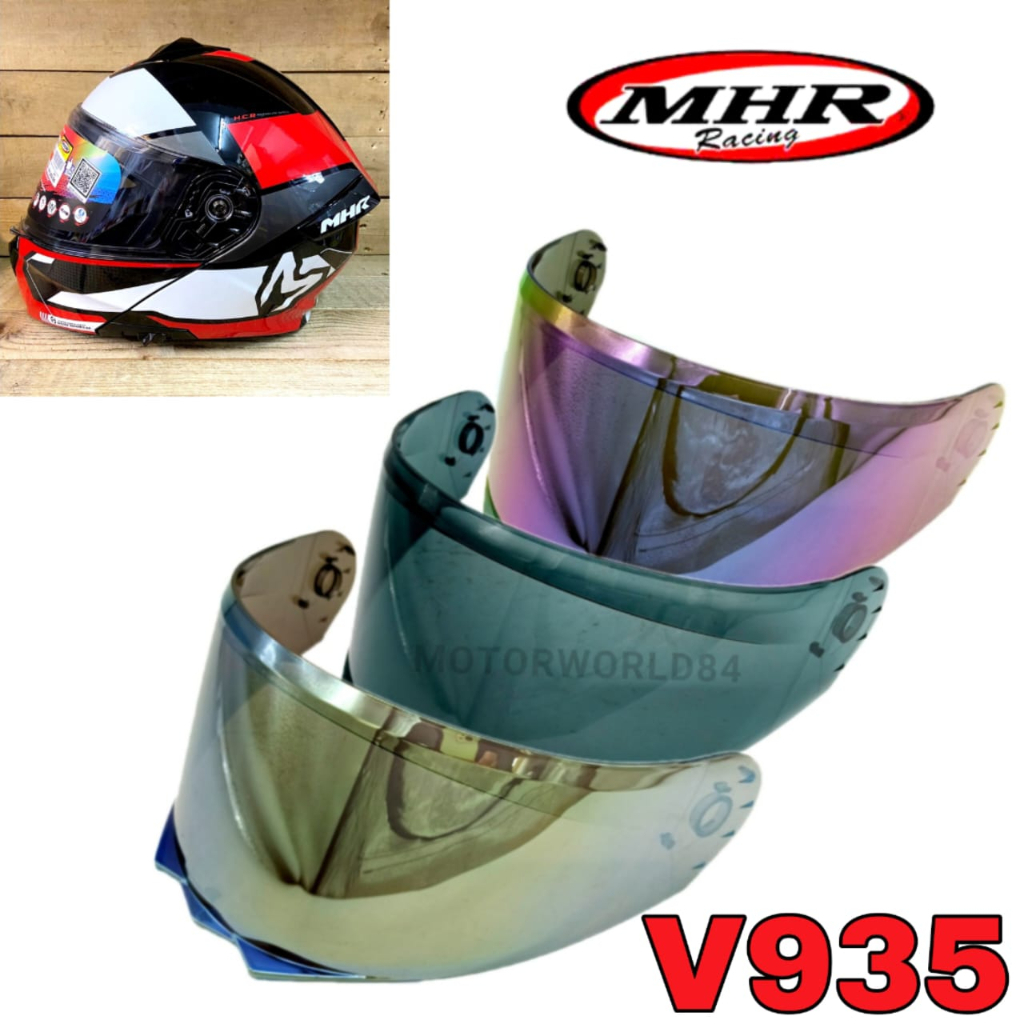 MHR HELMET FULL FACE VISOR FU935 RAINBOW / SMOKE / GOLD ER6 DUKE MT15 ...
