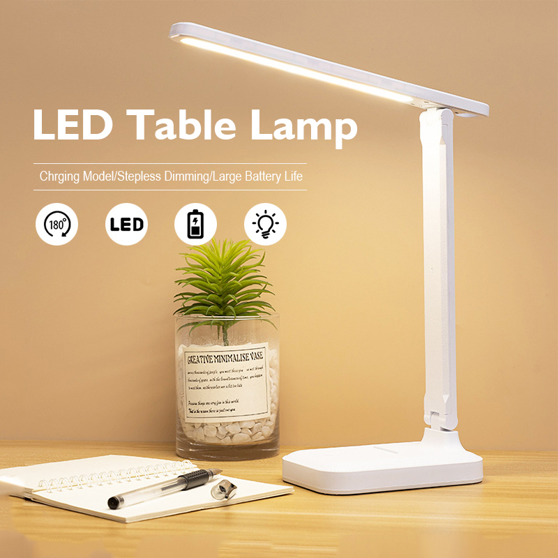 LED Touch Dimming Desk Lamp Study Lamp USB Eye Protection 3 Brightness ...