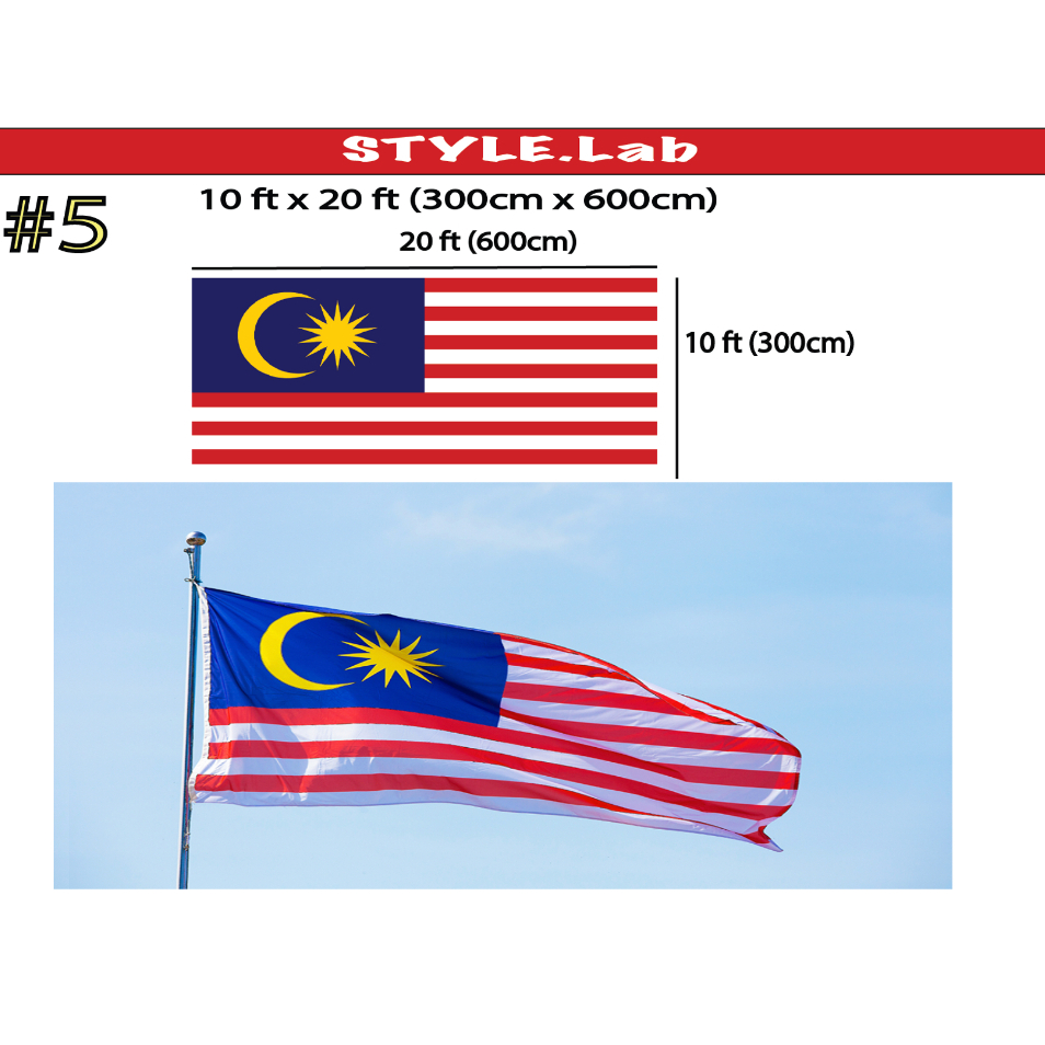 (20ft x 10ft / 3m x 6m ) Hand Sew !! Flag Bendera Big Giant Flag for ...