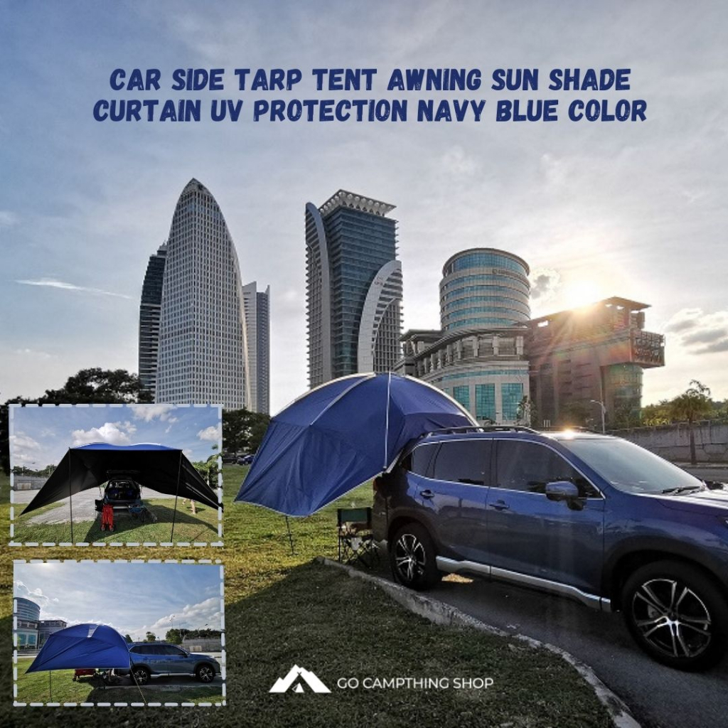 Outdoor Camping Car Side Tarp Tent Awning Sun Shade Curtain UV ...