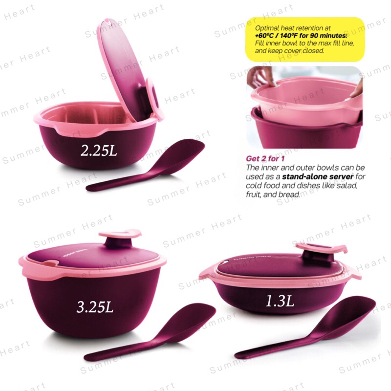 Wine Purple Warmie Tup Insulator Server with Spoon - Tupperware Brands ...