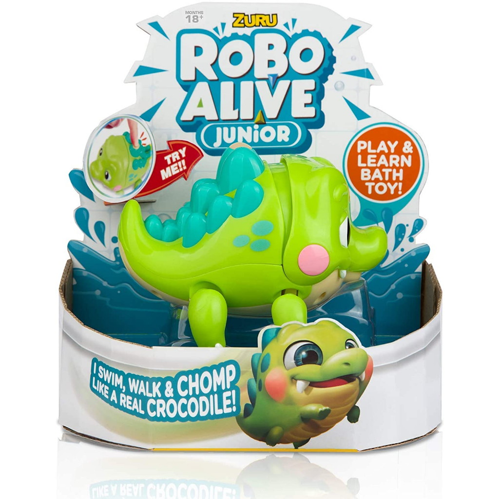 Robo Alive Junior Battery-Powered Baby Crocodile Bath Toy by ZURU ...