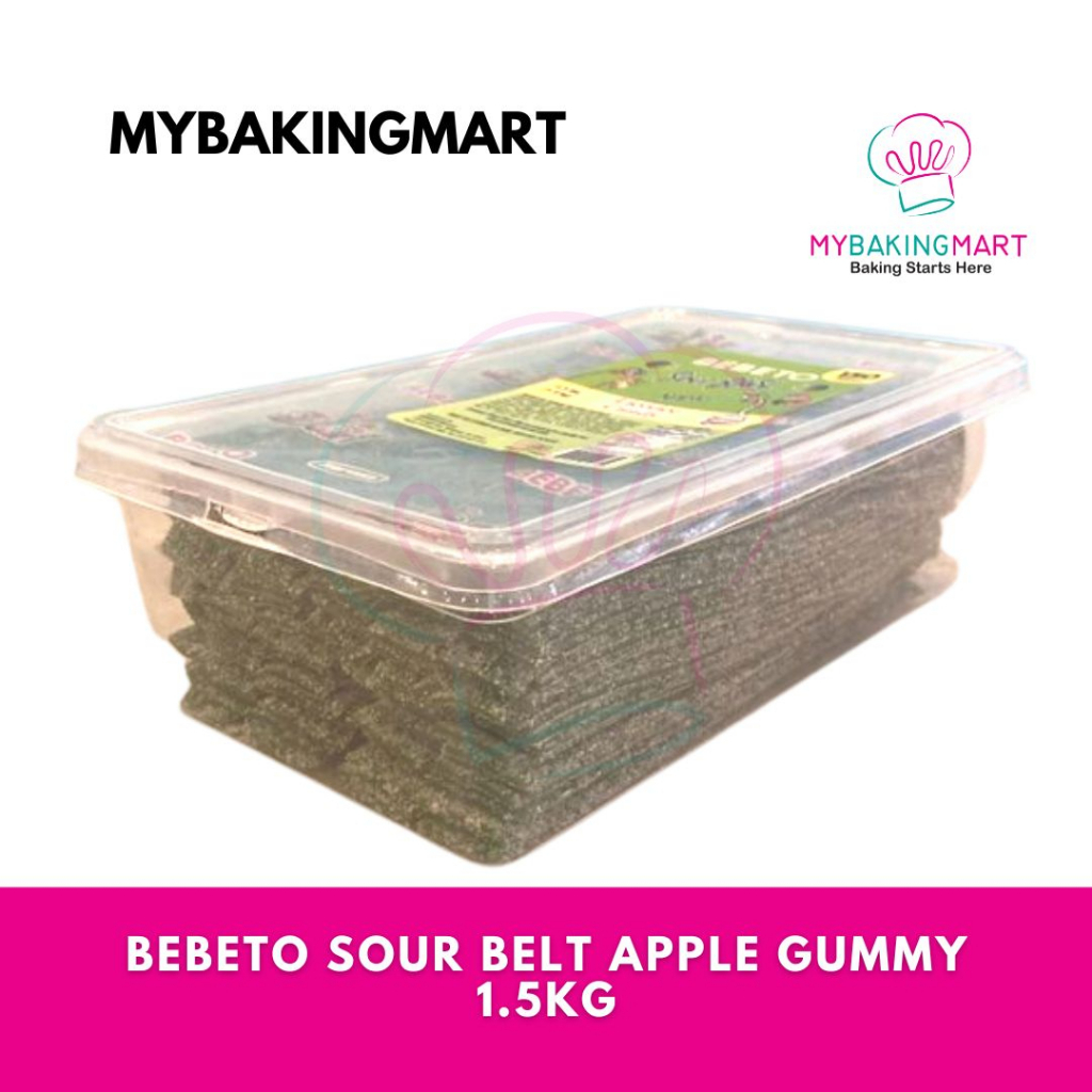 Mybakingmart | Bebeto Apple Sour Belt Candy Gummy 1.5kg | Shopee Singapore