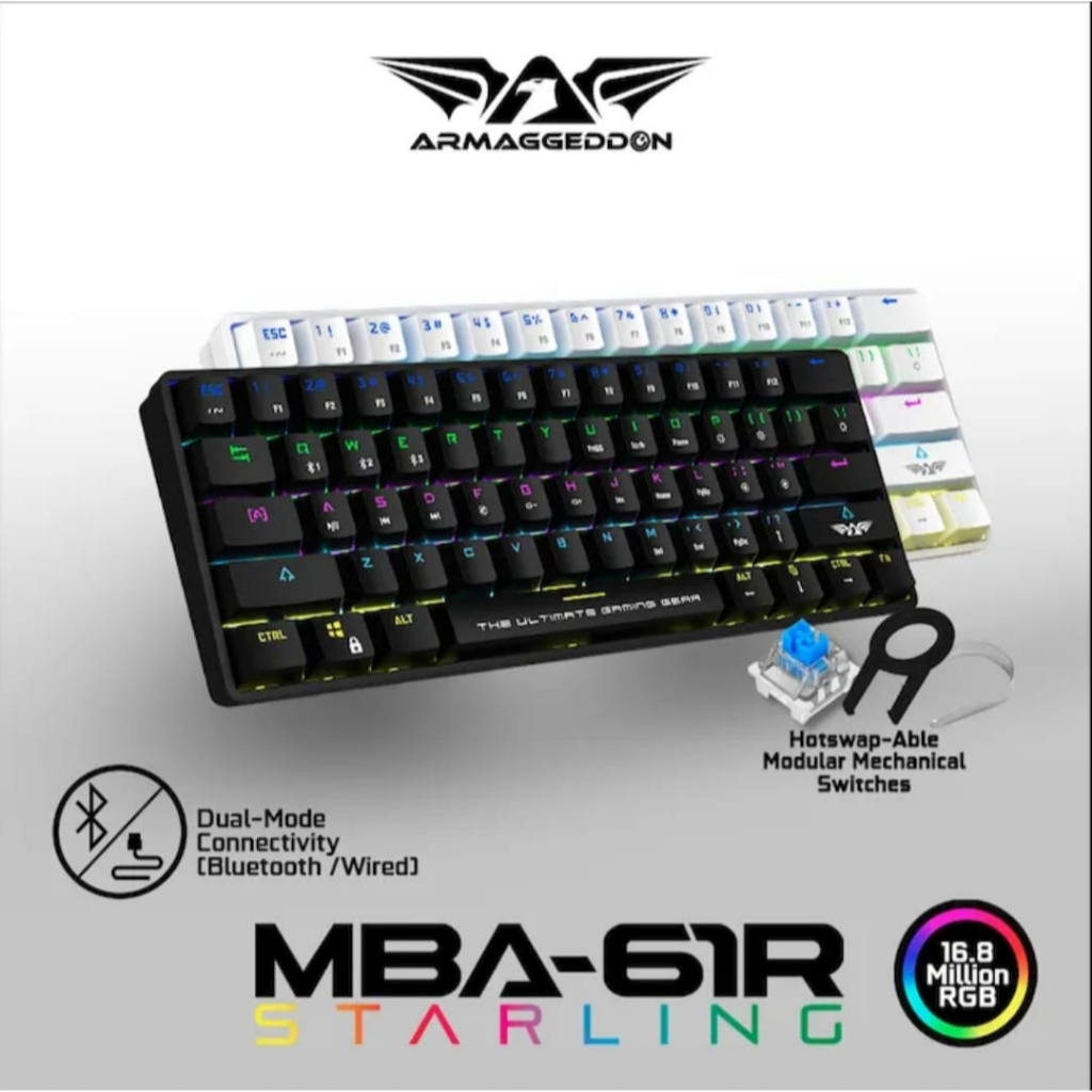 aRMAGGEDDON MKA-61C Psychstarling Blue Swetch 61 Keys Mechanical ...