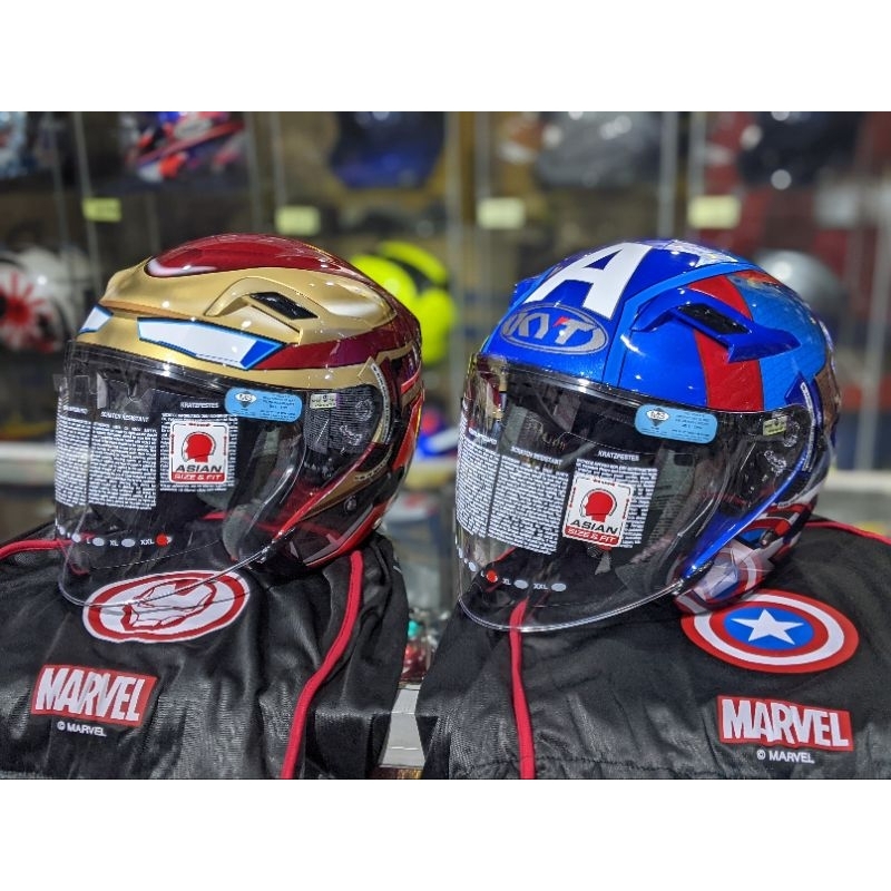 Helmet KYT Marvel Limited Edition IronMan Captain Iron man model venom ...