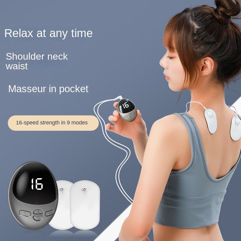 EMS Mini Massage Patch Shoulder Neck Pulse Physiotherapy Device ...