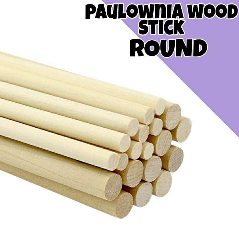 Paulownia wood stick-round(diy material)(50cm) | Shopee Singapore