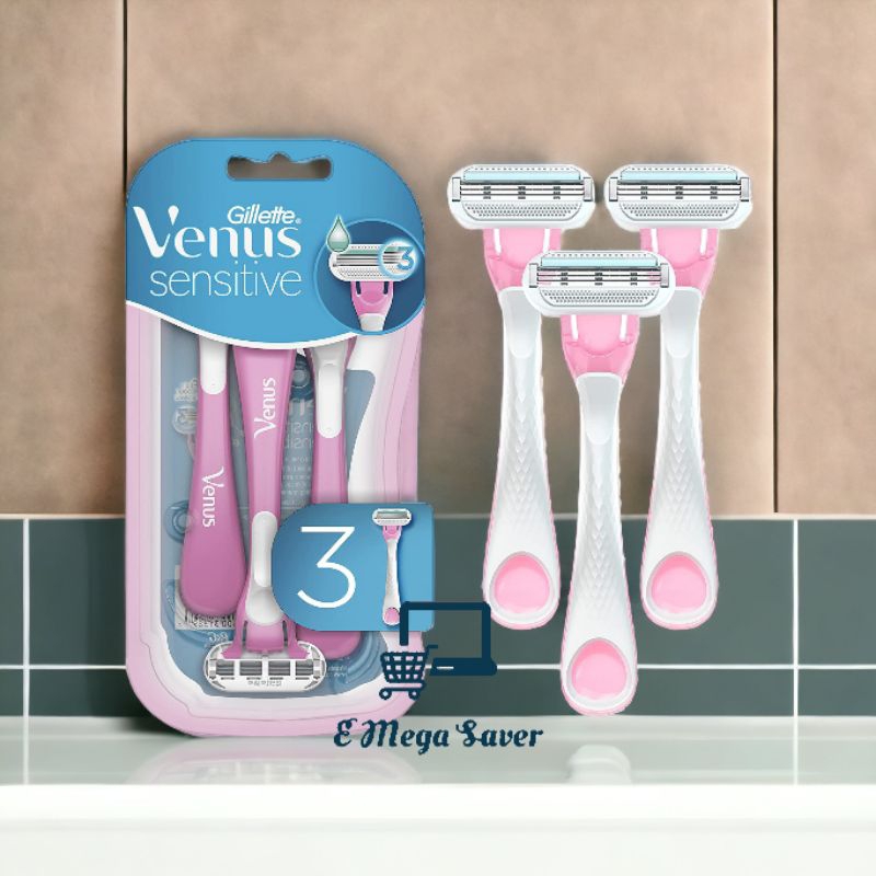 Gillette Venus Sensitive Women's Disposable Razors (3pieces) | Shopee ...