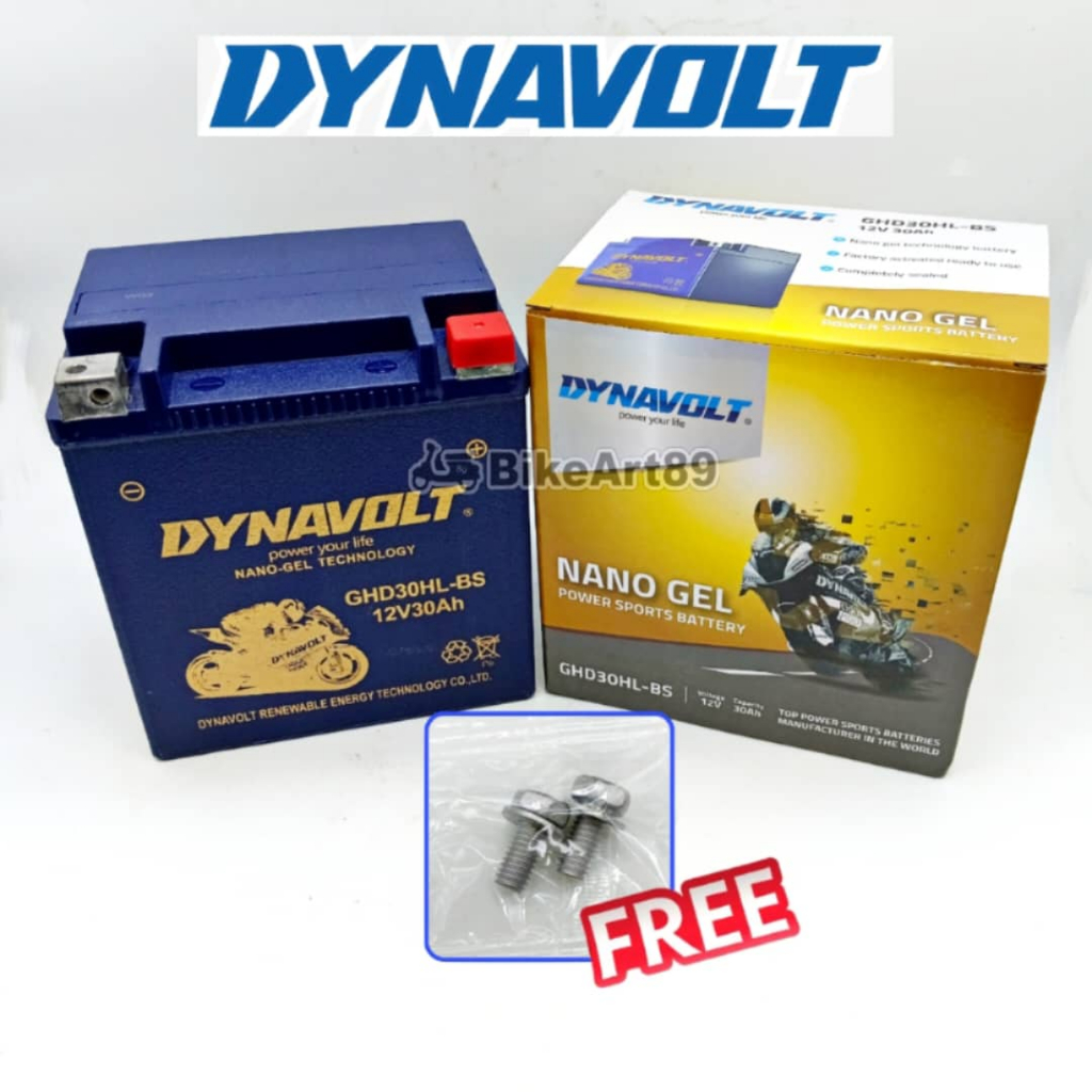 Dynavolt Battery Harley Davidson GHD30HL-BS NANO Gel Bateri Heavy Duty ...