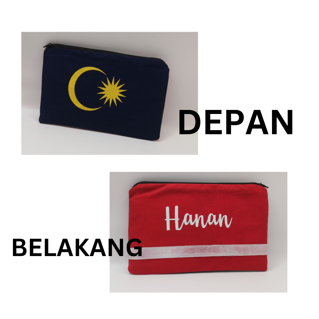 PENCIL BOX MERDEKA/ POUCH MERDEKA CUSTOM NAMA/ MERDEKA | Shopee Singapore