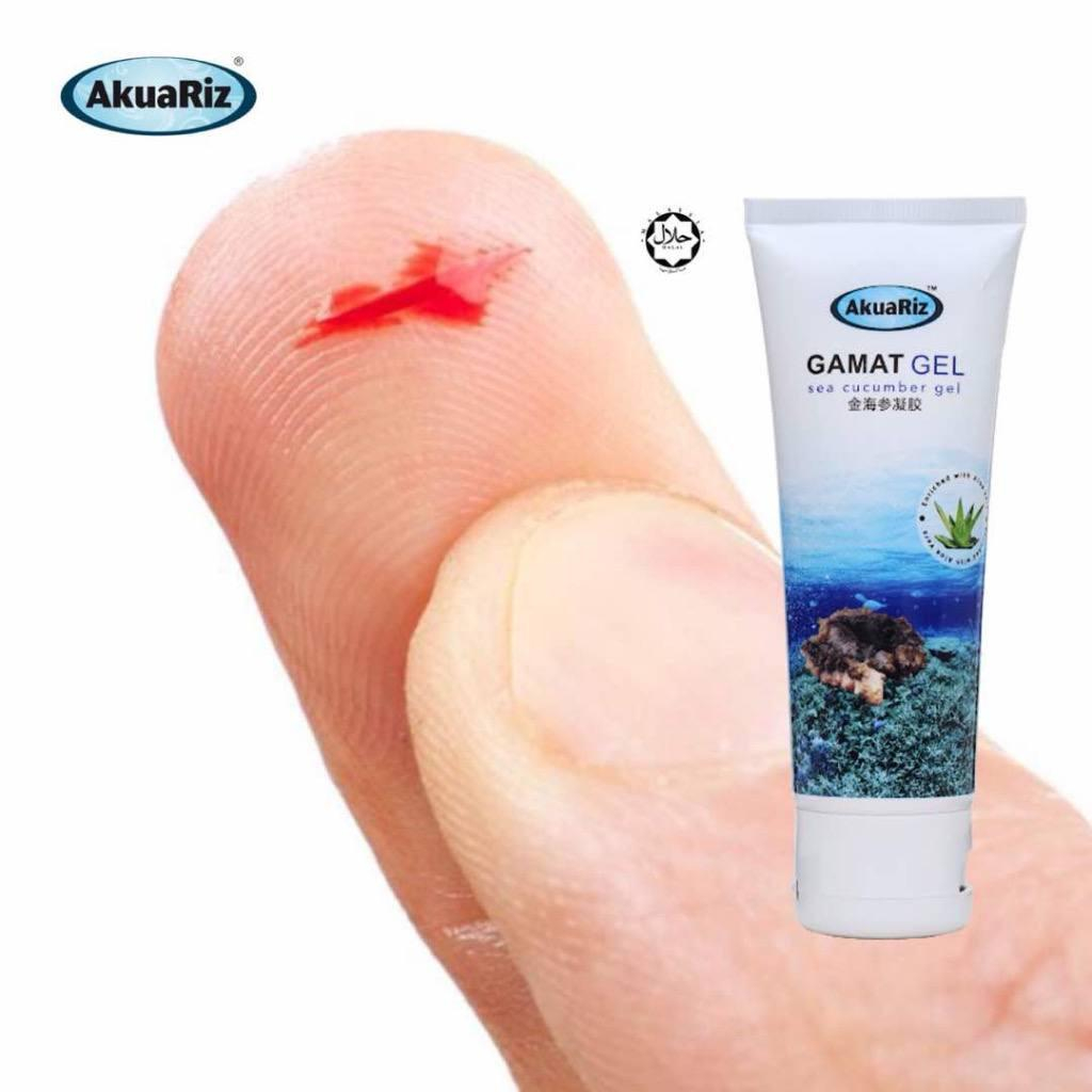 AkuaRiz Gamat Gel (Sea Cucumber Gel) NEW PACK GAMAT EMAS | Shopee Singapore
