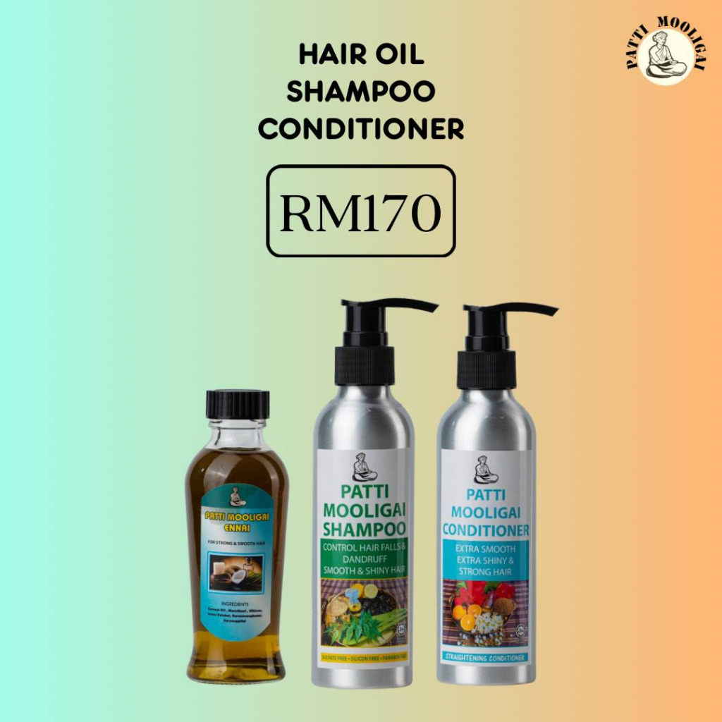 Patti Mooligai Adult Hair Oil Set | Shopee Singapore