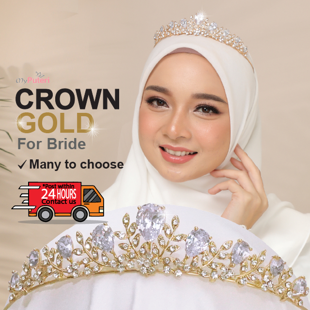 [CROWN Bride GOLD] Zirconia, Crown Rhinestone, Crown Tunang, Crown ...