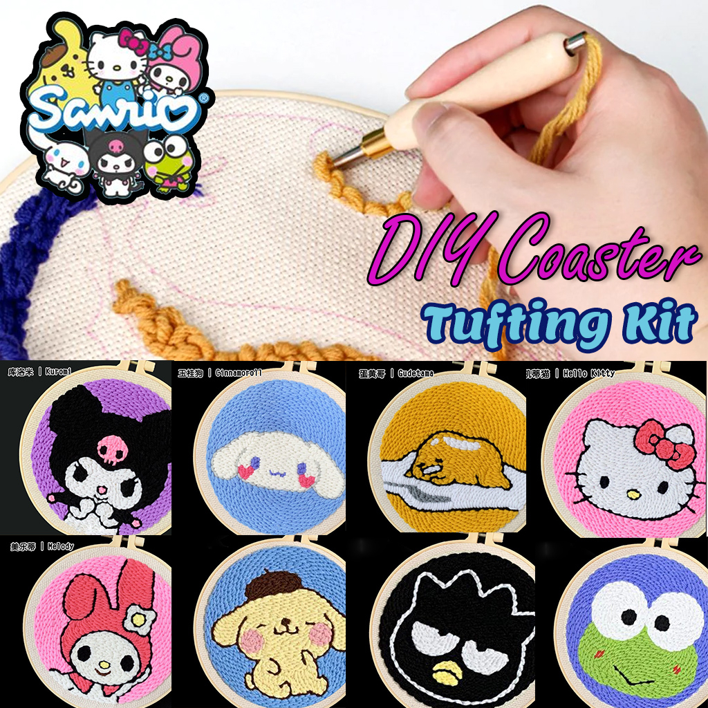 [Sanrio Design] Punch Needle Embroidery Starter Kit . DIY Handmade ...