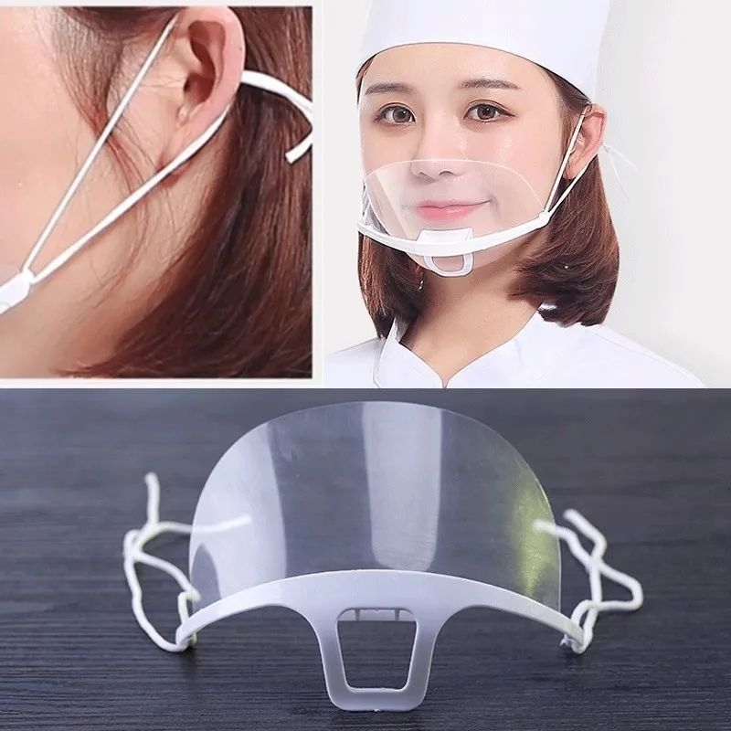 TRANSPARENT MOUTH SHIELD VISOR HYGIENEC FACE SHIELD CHEF KITCHEN WEAR ...