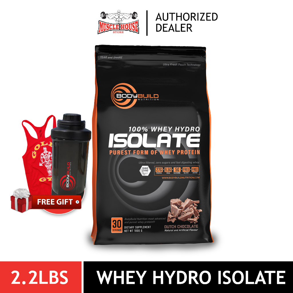 BodyBuild 100% Whey Hydro Isolate 2.2lbs Purest Form Of Whey Isolate With Digezyme Technology ...
